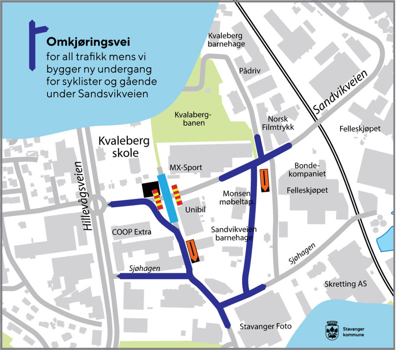 Sandvikveien kulvert og sykkelvei | Stavanger kommune